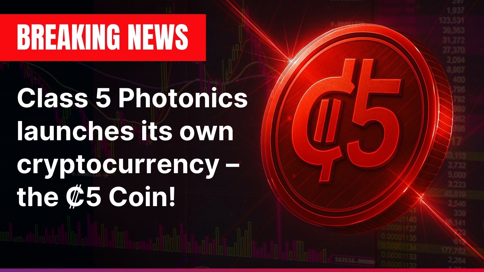 BREAKING NEWS: Class 5 Photonics launches its own cryptocurrency – the ...