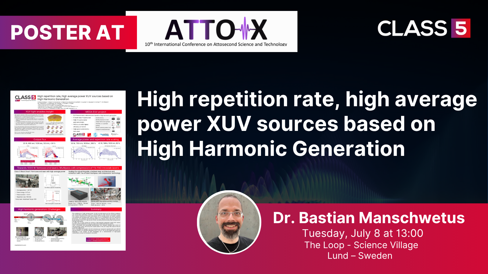 Poster Alert: High repetition rate, high average power XUV sources ...